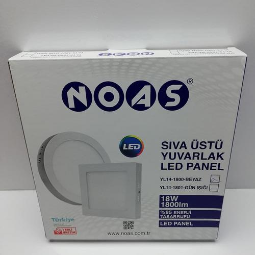 Noas 18W 6500K Beyaz Işık Yuvarlak Sıva Üstü Led Panel YL14-1800 - 127.50 TL + KDV